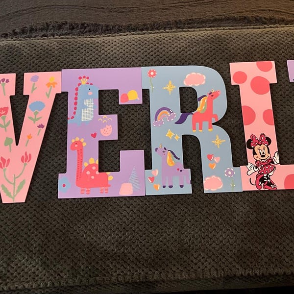 Custom Painted Letters, Hand Painted Letters, Gift for Kids, Kid Room ...