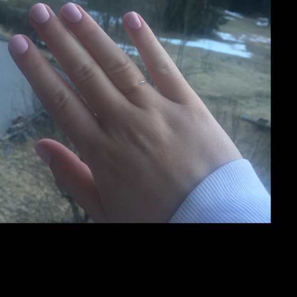 Thin Minimalist Simple Ring, 14k Gold Filled and Sterling Silver · Tiny ...