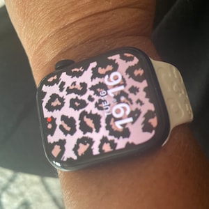 Animal Print Watch Wallpaper for Apple Watch, Leopard Print Watch Face ...
