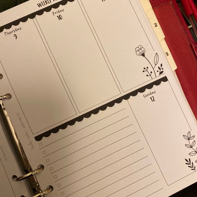 Undated Daily Planner Inserts A5 Day per Page Diary Refill - Etsy