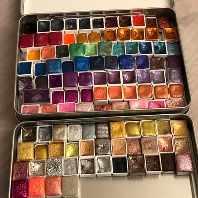 Watercolor Aquarelle Paint Tin Boxes - Etsy
