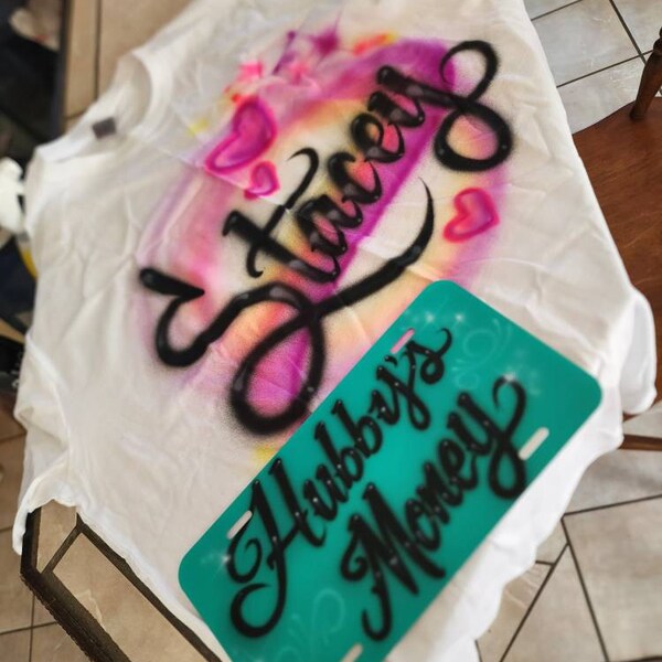 Custom Airbrush Portrait Name Design - Etsy