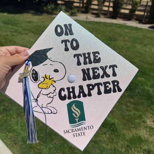 Stitch Glitter Graduation Cap Topper | Graduation Decoration | Funny ...