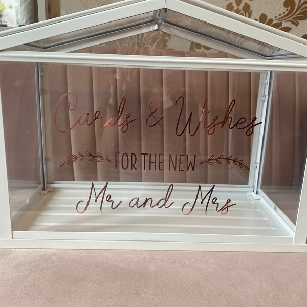 Card Vinyl Decal, Wedding Post Box Vinyl, Ikea Greenhouse, Vinyl for ...