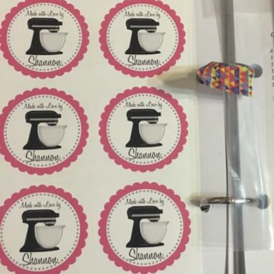 Kitchen Stickers Cute Hot Pink, Grey, Kitchenaid Mixer, Food Cooking ...