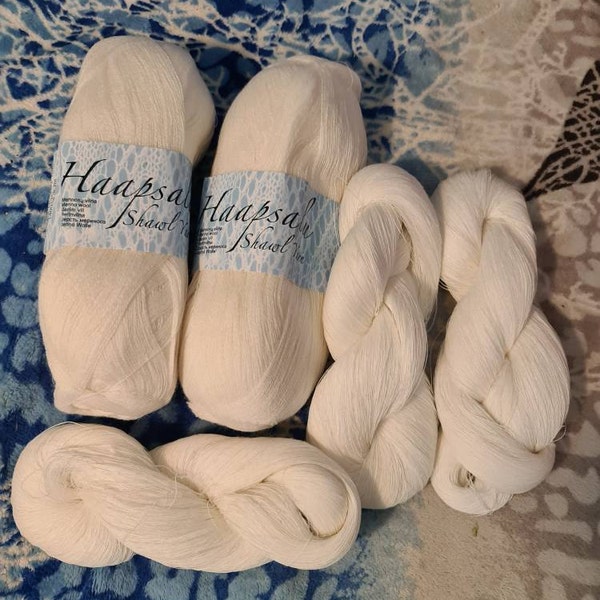 Cobweb White Wool Yarn - Haapsalu Shawl Yarn - Etsy