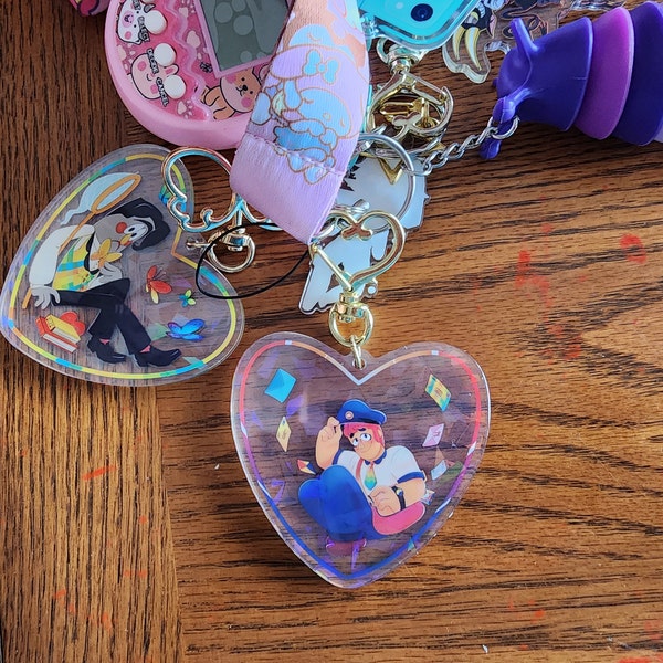 Julie Joyful welcome Home Two-sided Holographic Charm - Etsy