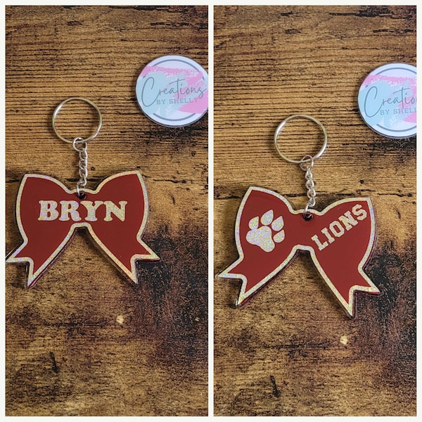 Cheer Bow Acrylic Shape Craft Blank, Keychain Blanks - Etsy