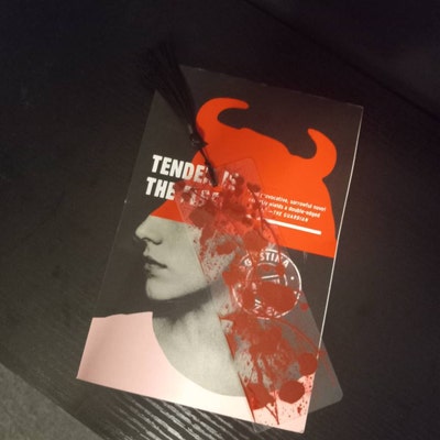 Laminated Bloody Acrylic Paint Bookmark Customizable Red and Black ...