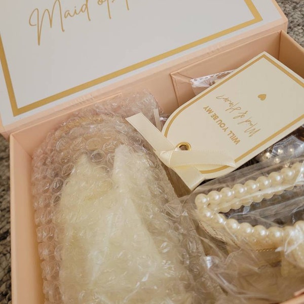 Personalized Bridesmaid Proposal Box: Hair Accessories Gift Set - Etsy