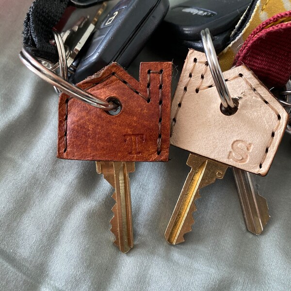 Leather House Key Topper, Key Cap, Home Key Topper, Key Cover ...