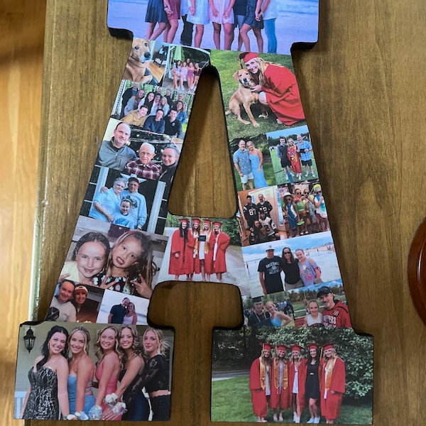 Photo Collage Letter M | Photo Collage Frame | Photo Collage Gift ...