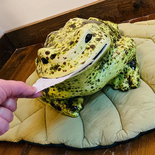 CUSTOM Painted Ceramic Arnel Toad Toilet Paper Holder LARGE - Etsy