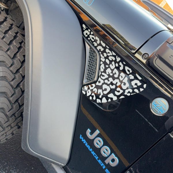 Fender Vent Leopard Print Decals Fits 2018-2025 Jeep Wrangler ...