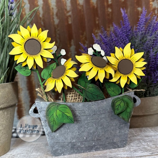 Chunky Sunflower SVG File Tiered Tray Decor - Etsy