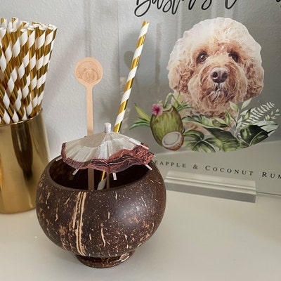 Signature Dog Drink Stir Stick, I Do Too Wood Engraved Cocktail Sticks ...