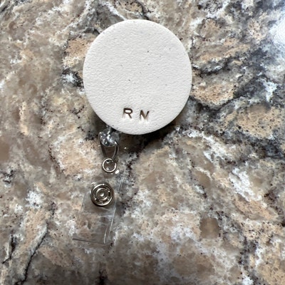 Minimalist Neutral Badge Reels Handmade Polymer Clay - Etsy