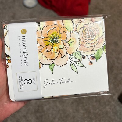 Personalized Note Card Set EXQUISITE SCRIPT MONOGRAM Women's Stationery ...