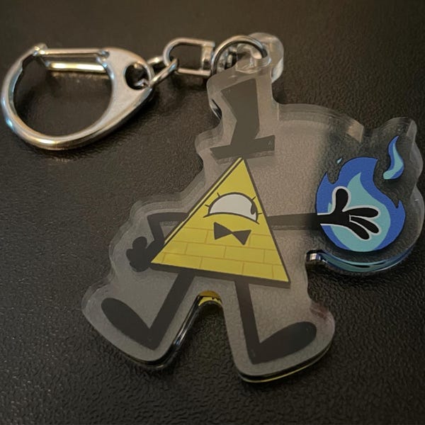 Bill Cipher Keychain - Etsy