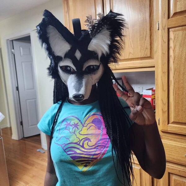 Fire Elemental Quadrobics/therian Cat Mask - Etsy