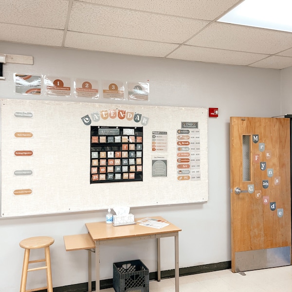 Editable Classroom Management Printable Bundle, Modern Boho Canva ...