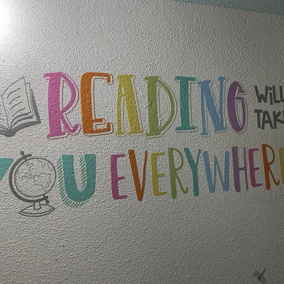 Reading Will Take You Everywhere Wall Decal Classroom Vinyl Library ...