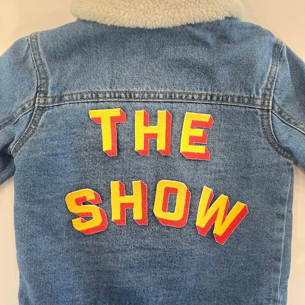 Custom Iron on Letters Patch, 2 Tone Double Colour Letter Patch, Iron ...