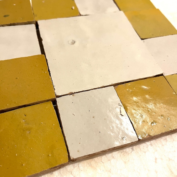 SAMPLE Zellige Tile Moroccan Tile Handmade Square Fireplace Backsplash ...