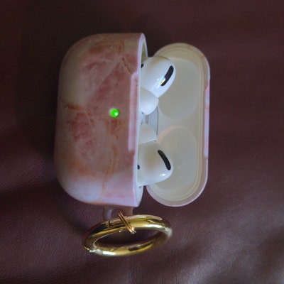 Rose Quartz AirPod Case Pink Marbled Airpods Pro Hard Cover - Etsy
