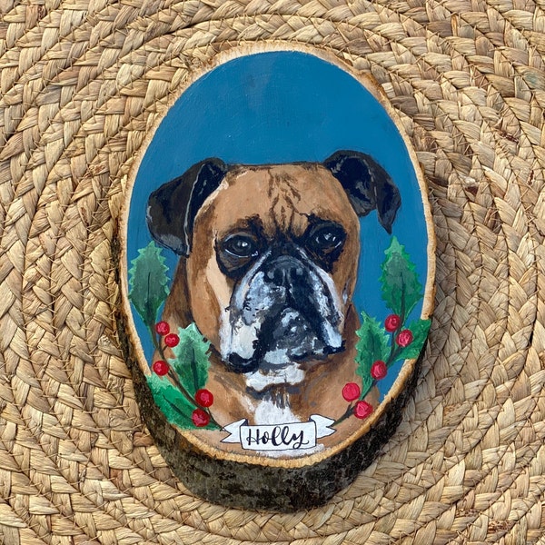 Custom Wood Round, Wood Round Painting, 5 Year Anniversary Gift ...