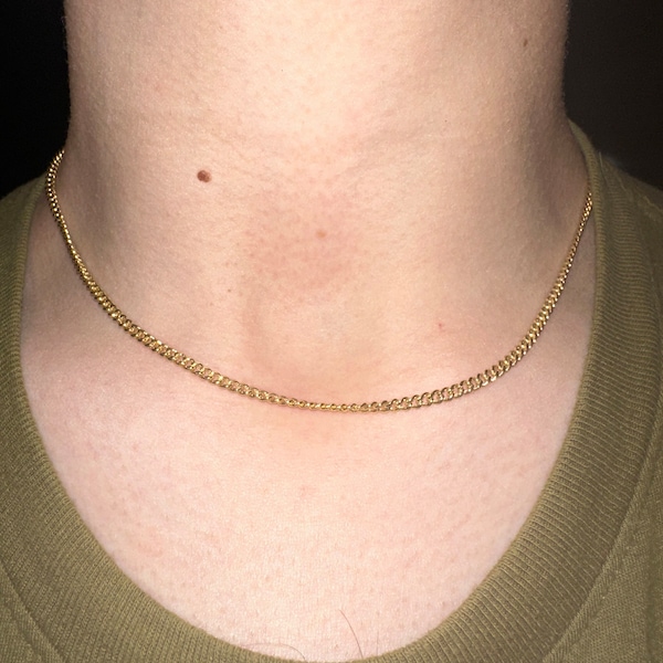 14k Real Gold Miami Cuban Link Chain Necklace 2mm - 6.8mm Inches Real ...