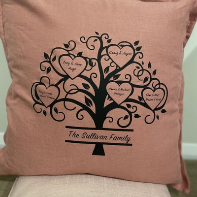 Family Tree 5 Members Svg, Family Heart Tree Svg/png/dxf File, Family ...