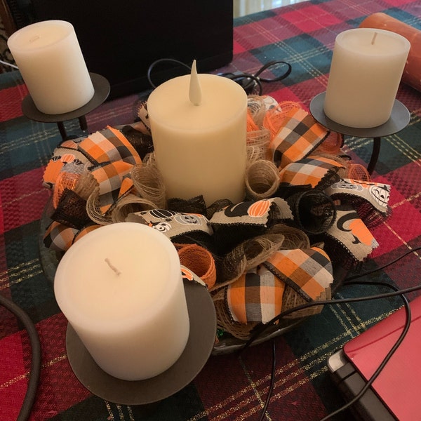 14 or 18 Winter Cardinal Birds Centerpiece, Candle Ring Wreath Red and ...