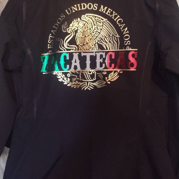 Mexican State Jacket, Soft Shell Jacket, Chamarra Con Escudo Mexicano ...