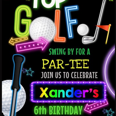 EDITABLE Mini Golf Invitation Birthday Party Invites Boy Girl Mini Golf ...
