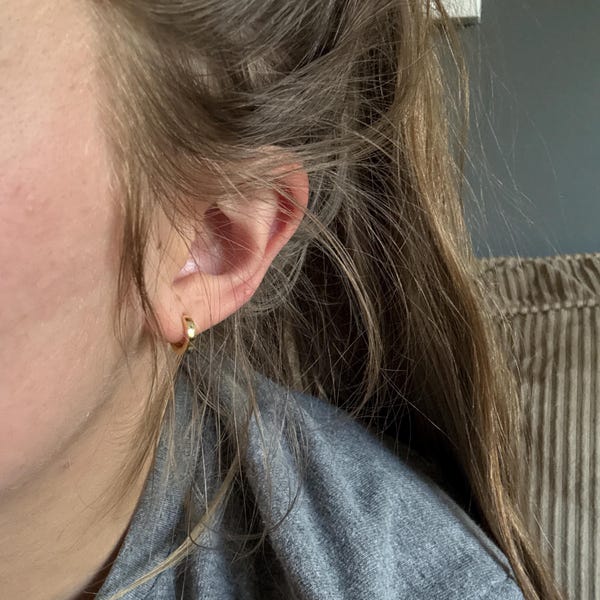 Everyday Gold Hoops, Straight Post Barbell Hoops, Everyday Gold ...