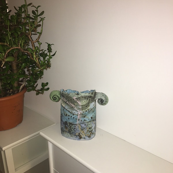 Botanical Themed Vessel With Cow Parsley Design - Etsy