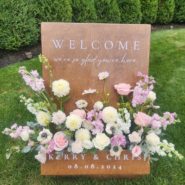 DECAL ONLY Flower Box Welcome Sign Decal - Etsy