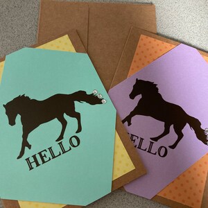Artsy Pawing Horse hbd Card - Etsy