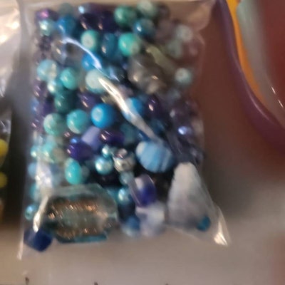 Green Bead Soup Mix, 4oz Glass Bead Mix, Mixed Loose Lot of Beads, Bulk ...