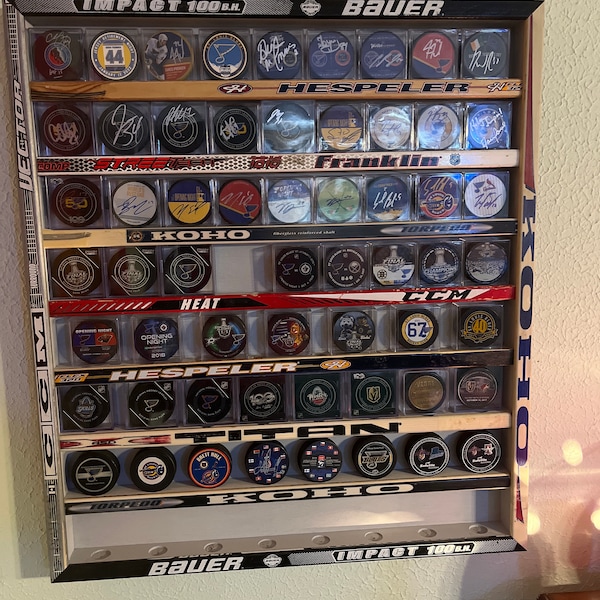 Hockey Puck Display (holds 64 Pucks) - Etsy