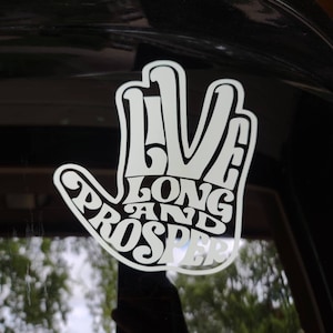 Star Trek Spock Hand Decal Sticker Live Long and Prosper Vulcan Car ...