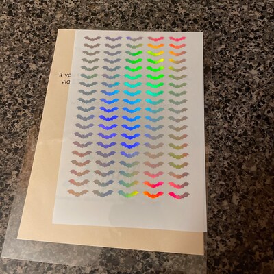 20mm Holographic Waves Stickers, Vinyl Sea Themed Stickers, Planner ...