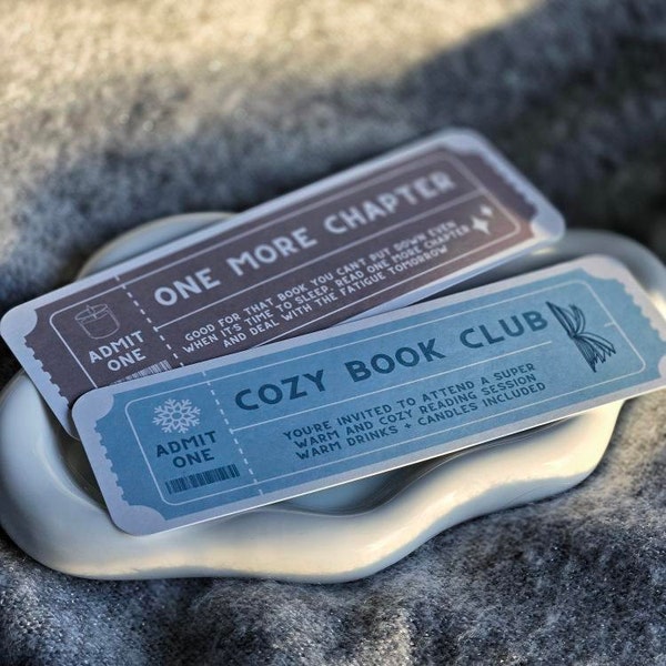 One More Chapter Cute Bookmark | Cute Bookish Bookmarks, Ticket ...