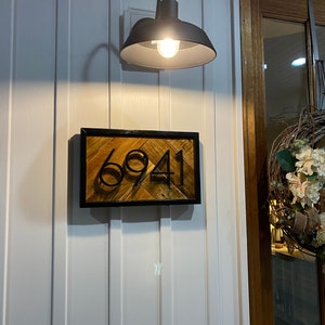 Address Sign Farmhouse Rustic House Number Sign Reclaimed Wood Address ...