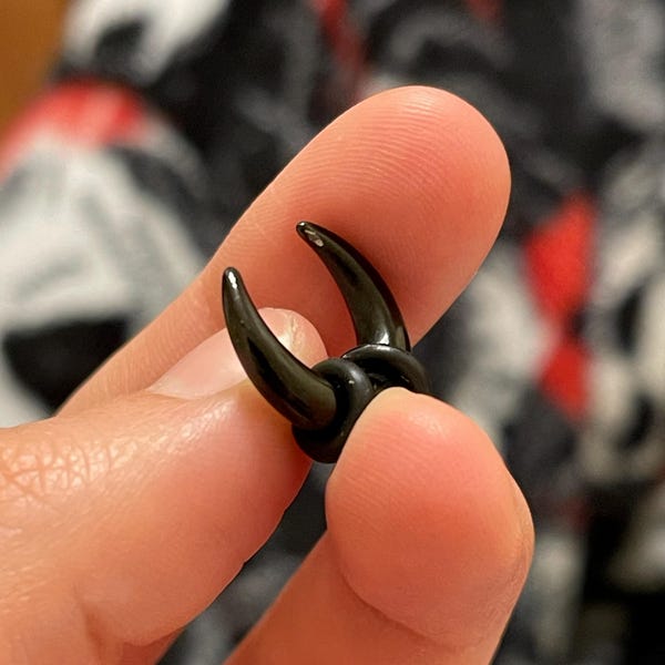 8 Pairs Rainbow Steel Pinchers 0g-14g Tapers Crescents Septum 0g 2g 4g ...