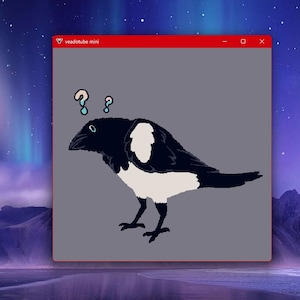 Pixel Magpie Pngtuber | Premade Stream Pet for Twitch, Youtube, Obs ...