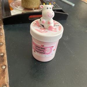Strawberry Cow Butter Slime Scented Slime Pink Cow Slime - Etsy
