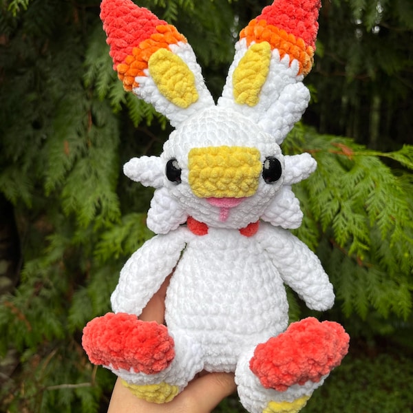 Ember the Fire Bunny Snuggler/lovey Amigurumi Crochet Pattern - Etsy