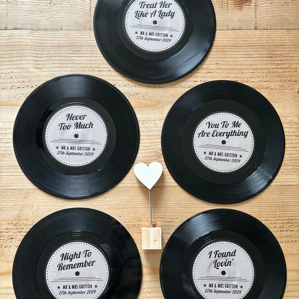 Personalised Record Label STICKERS for 7" Vinyl Record Table Names ...